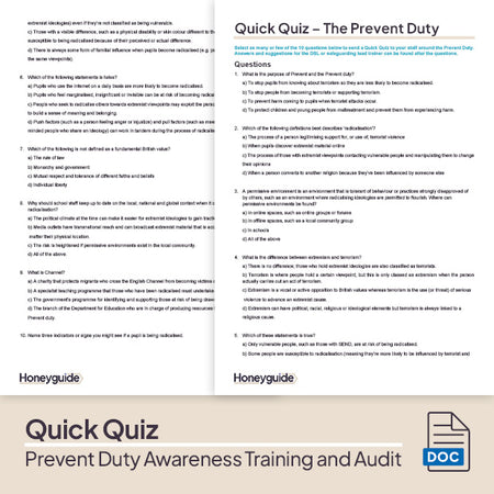 Prevent Duty Update (2023-2024) Bundle | Honeyguide SLS – Honeyguide ...