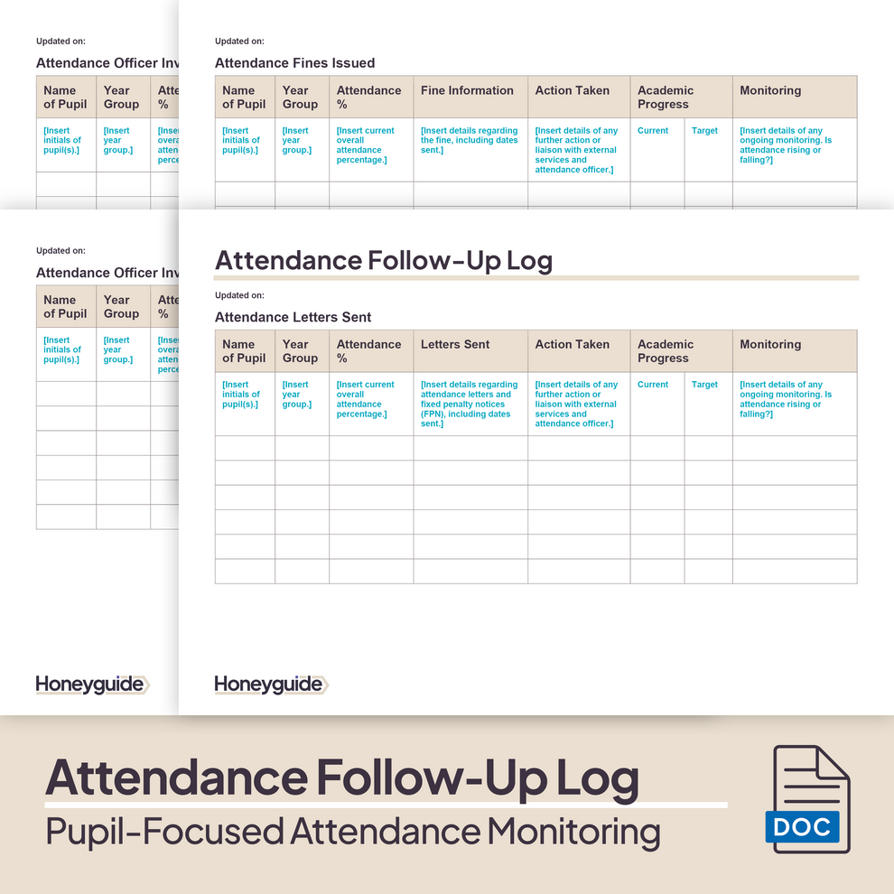 Attendance Champion: Monitoring and Pupil-Focused Planning Bundle ...