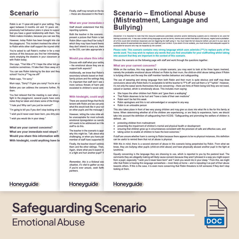 Emotional Abuse: Safeguarding Training Bundle | Honeyguide SLS ...