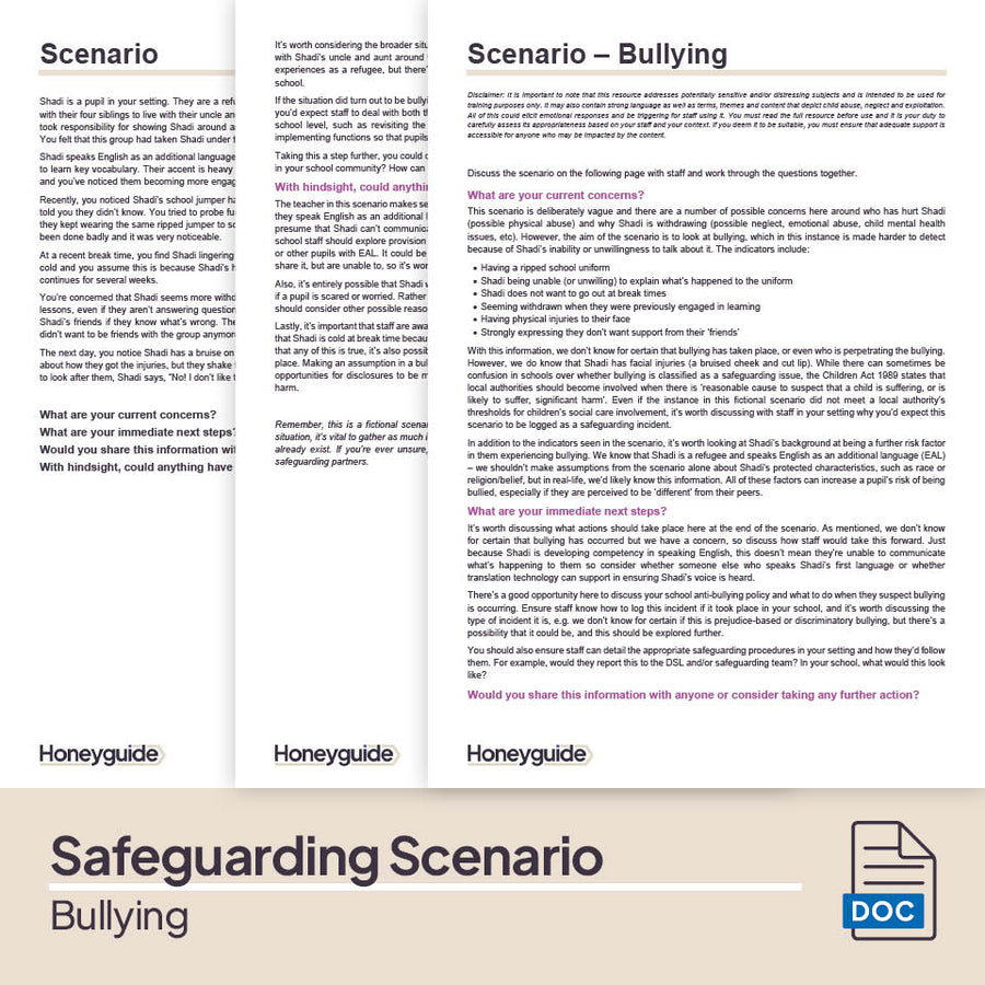 Emotional Abuse: Safeguarding Training Bundle | Honeyguide SLS ...