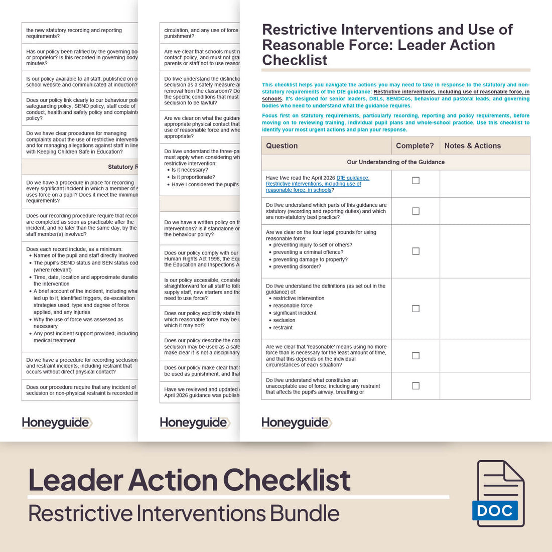 Alternative Provision (AP) Arrangements Checklist | Honeyguide SLS ...