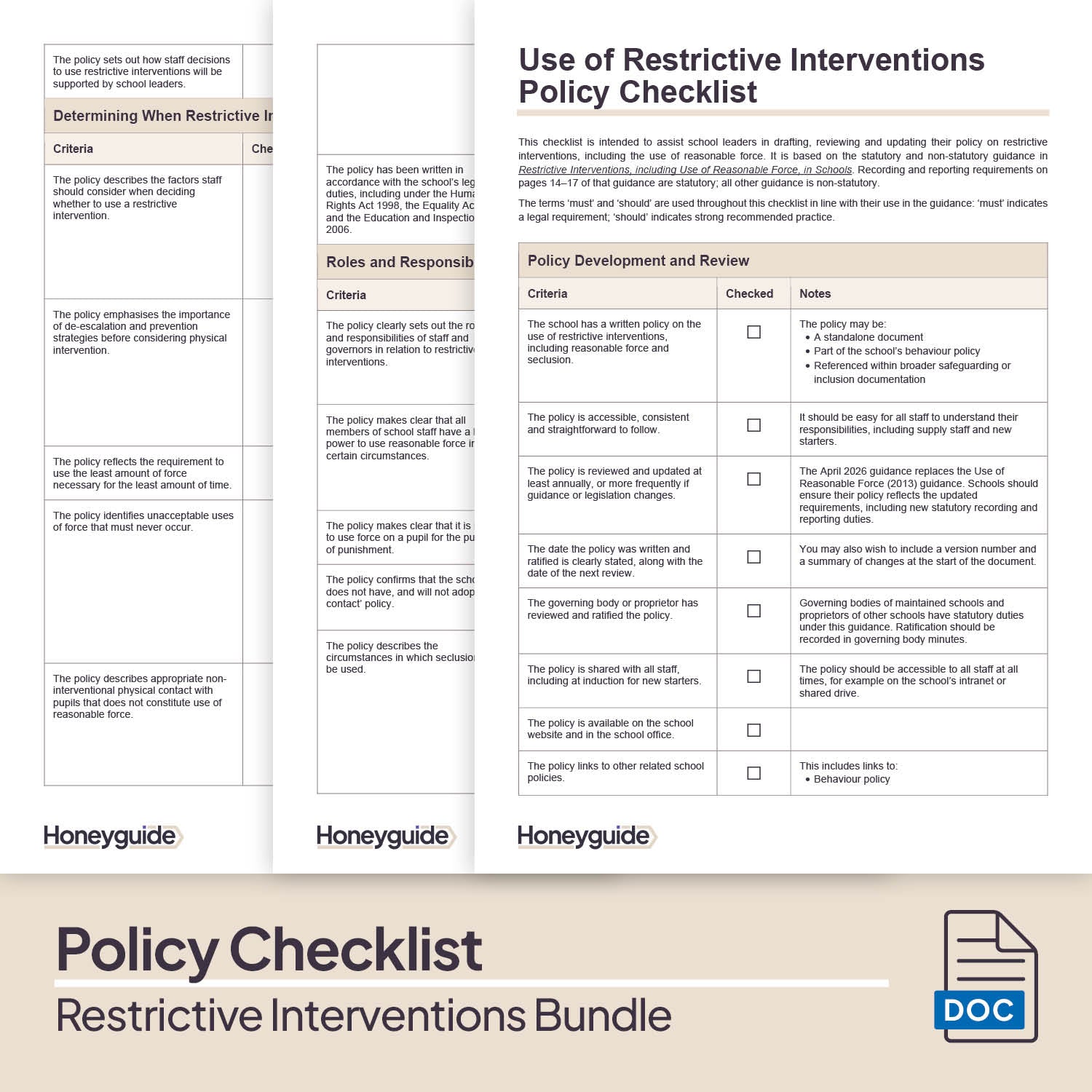 Alternative Provision (AP) Arrangements Checklist | Honeyguide SLS ...