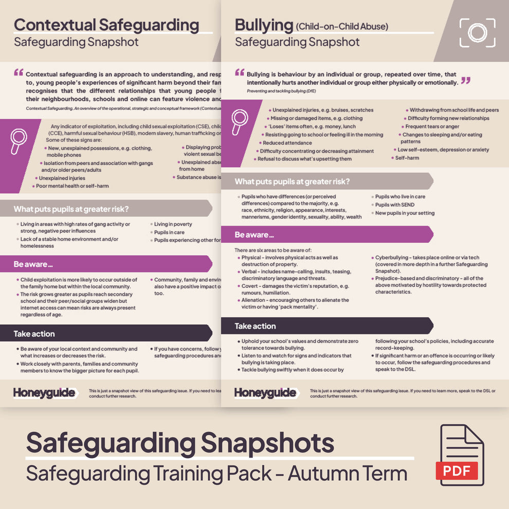 Safeguarding Training Pack - Autumn Term | Honeyguide SLS – Honeyguide ...