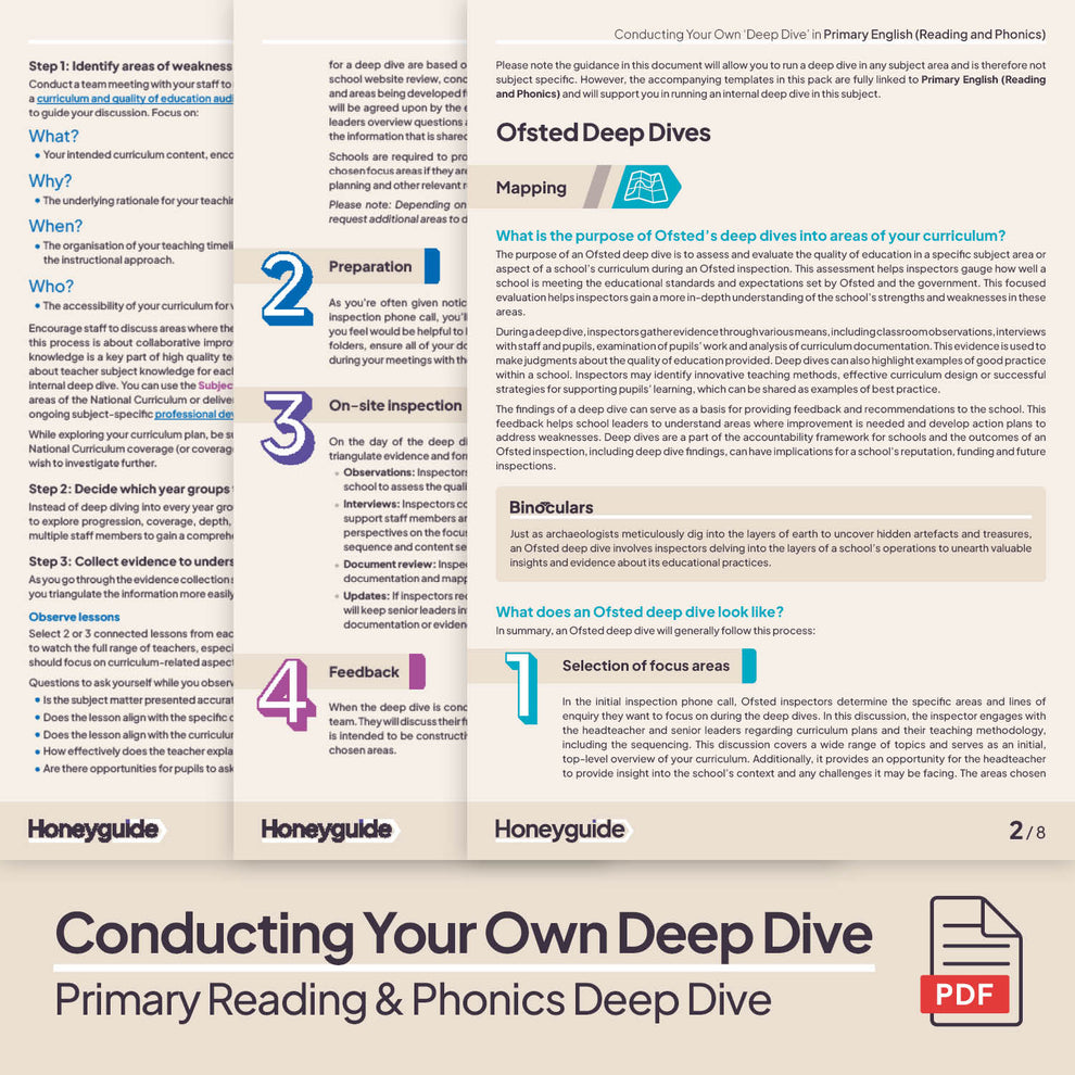 Primary English (Reading and Phonics) Deep Dive | Honeyguide SLS ...