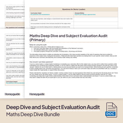 Maths Deep Dive and Subject Knowledge Bundle | Honeyguide SLS ...
