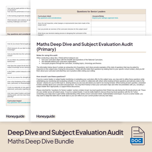 Maths Deep Dive and Subject Knowledge Bundle | Honeyguide SLS ...