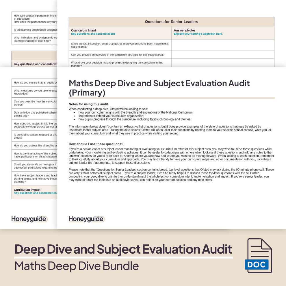 Maths Deep Dive and Subject Knowledge Bundle | Honeyguide SLS ...