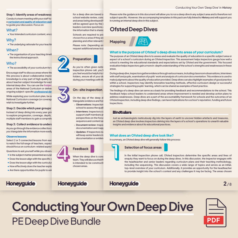 PE Deep Dive and Subject Knowledge Bundle | Honeyguide SLS – Honeyguide School Leader Support