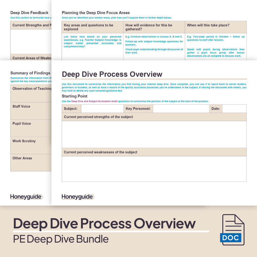 PE Deep Dive and Subject Knowledge Bundle | Honeyguide SLS – Honeyguide ...