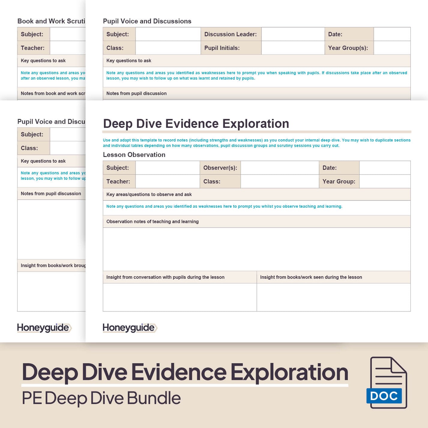 PE Deep Dive and Subject Knowledge Bundle | Honeyguide SLS – Honeyguide ...