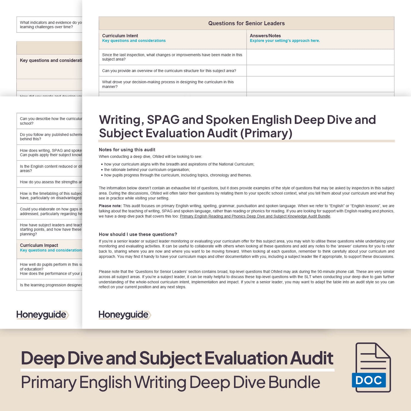 Primary English (Writing, SPAG and Spoken Language) Deep Dive Bundle ...