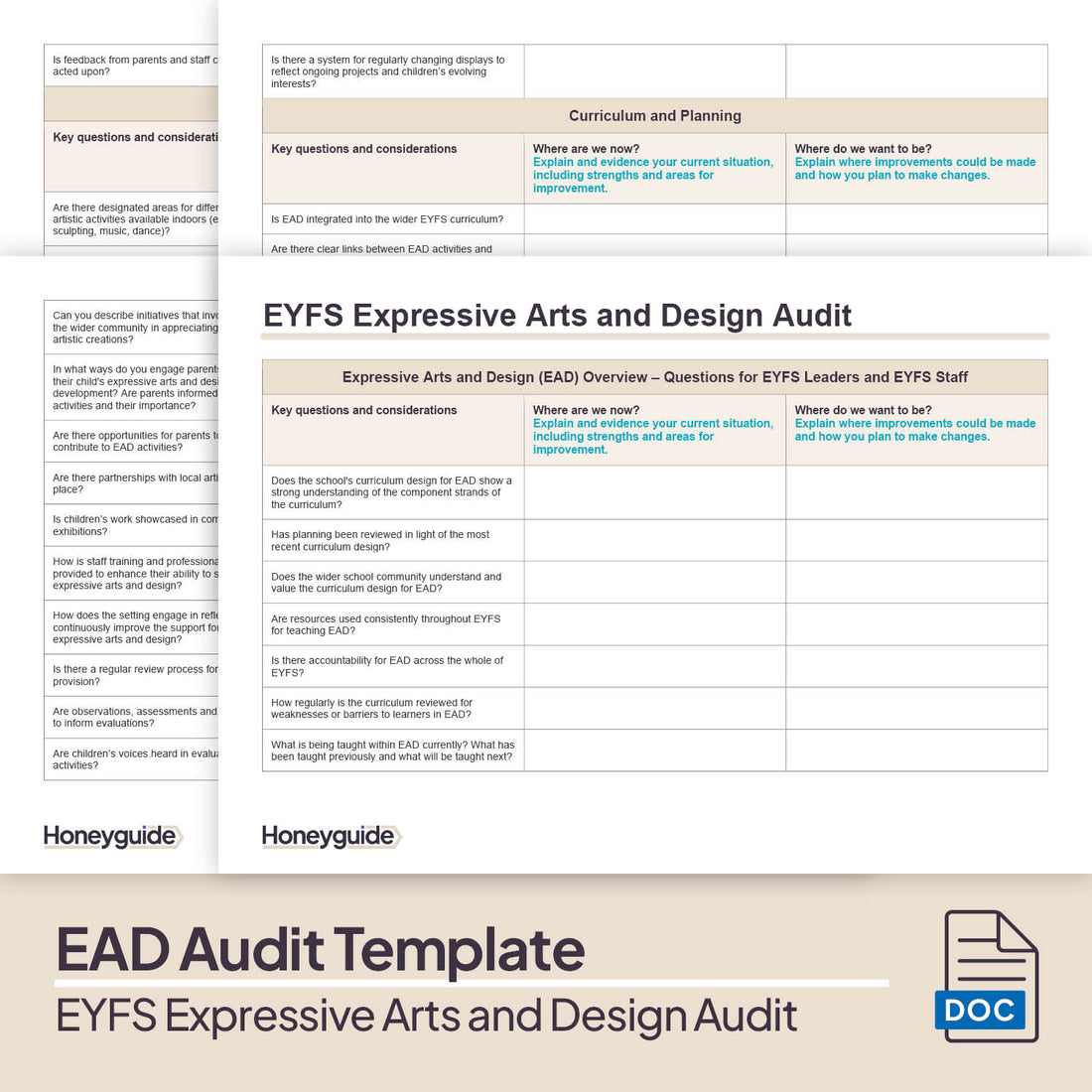 Expressive Arts and Design EYFS Audit Pack | Honeyguide SLS ...