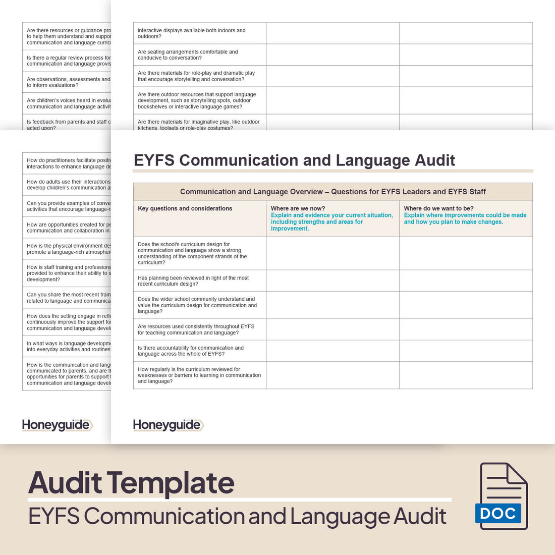 EYFS Communication and Language Audit Pack – Honeyguide School Leader ...