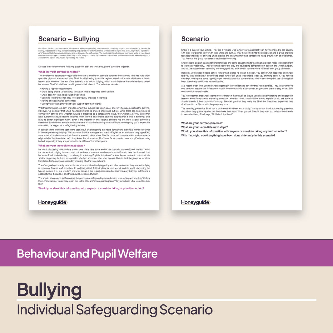 Safeguarding Scenarios for School Staff Training | Realistic Case ...