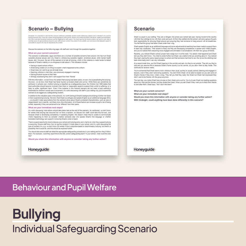 Safeguarding Scenarios for School Staff Training | Realistic Case ...