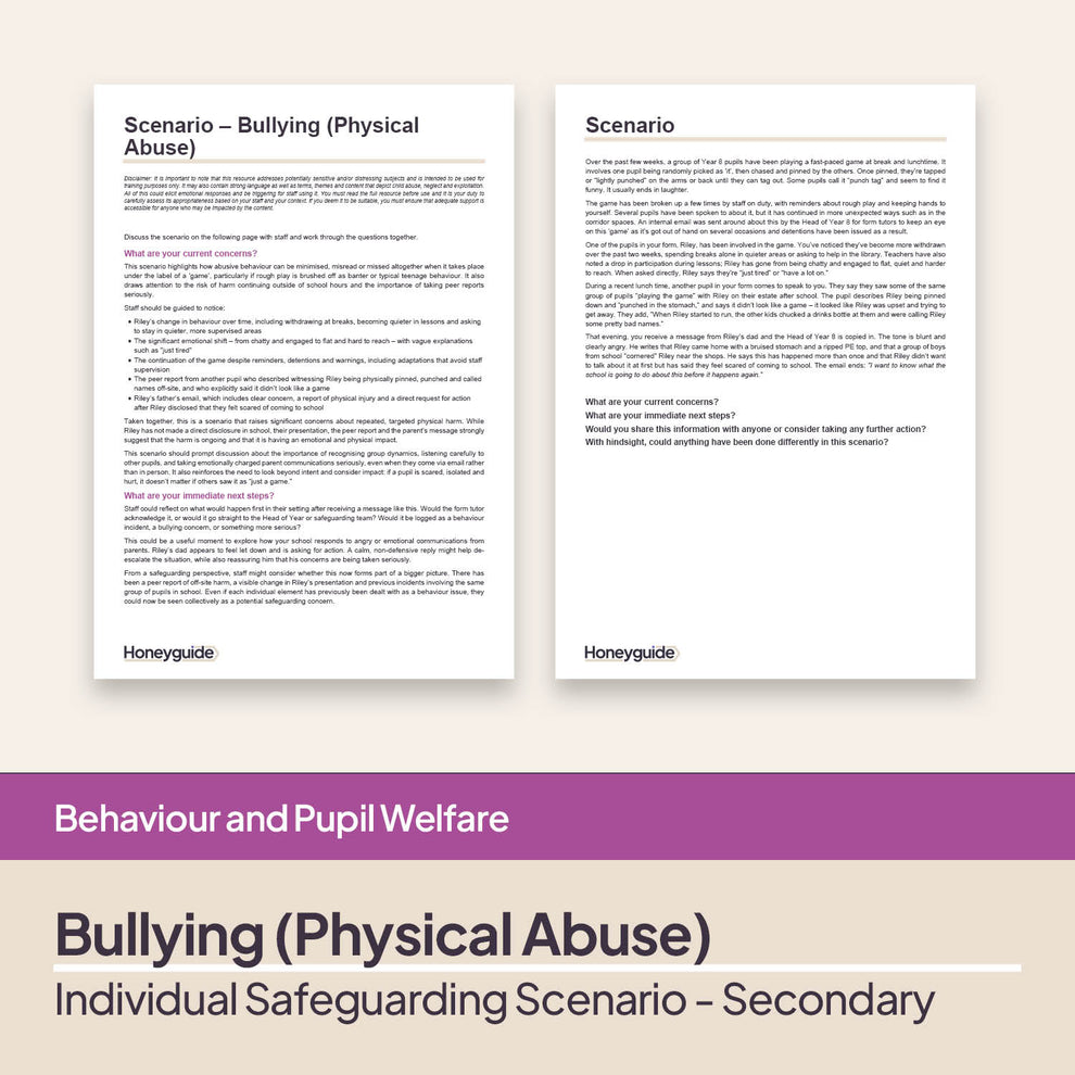 Bullying Safeguarding Scenarios – Editable DSL Training Pack for ...