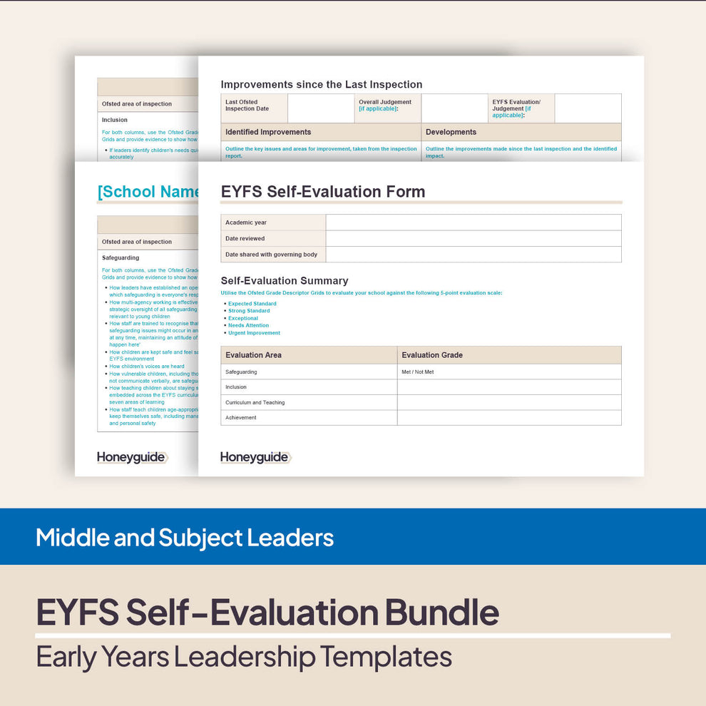 EYFS Self-Evaluation Template Bundle | Ofsted Toolkit Aligned Early ...
