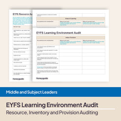 EYFS Learning Environment and Resource Audit Bundle – Honeyguide School ...