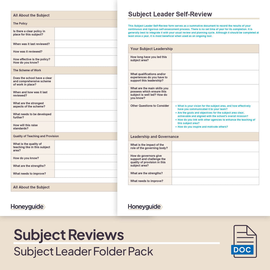 Subject Intervention and Provision Map Bundle – Honeyguide School ...