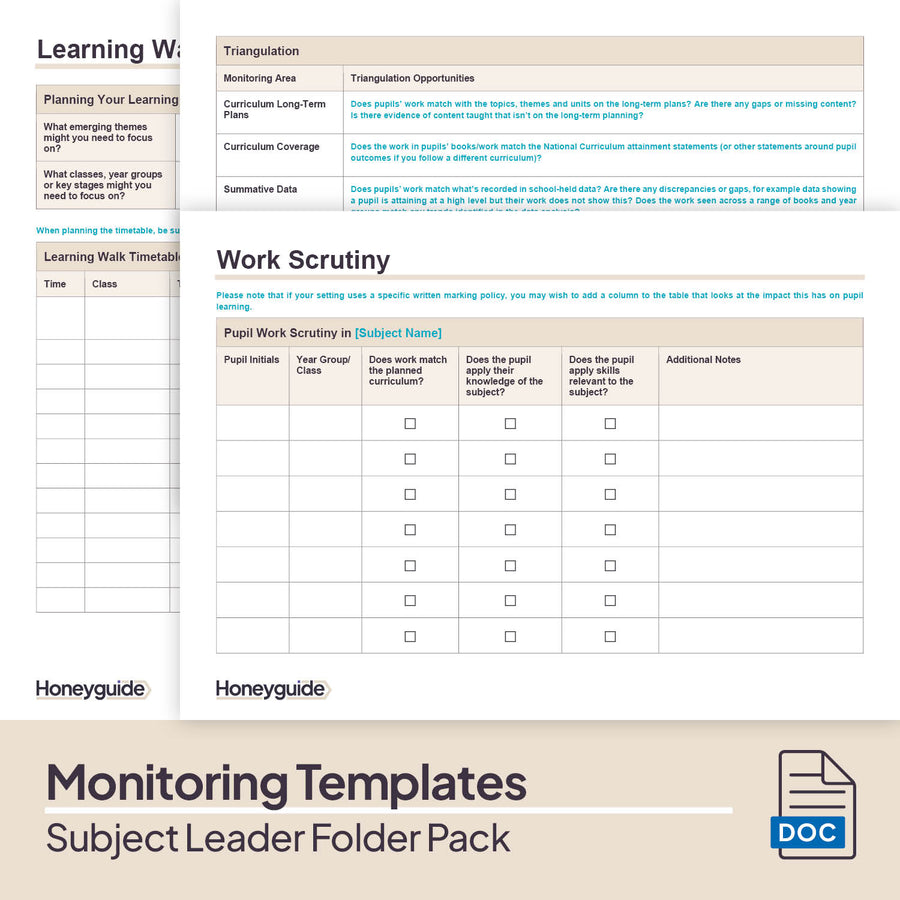 Subject Intervention and Provision Map Bundle – Honeyguide School ...