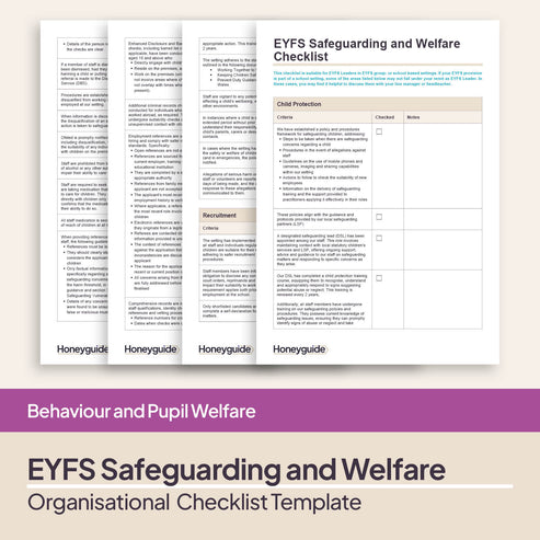 EYFS Safeguarding and Welfare Checklist (2025 EYFS Framework ...