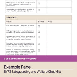 EYFS Safeguarding and Welfare Checklist (2025 EYFS Framework ...