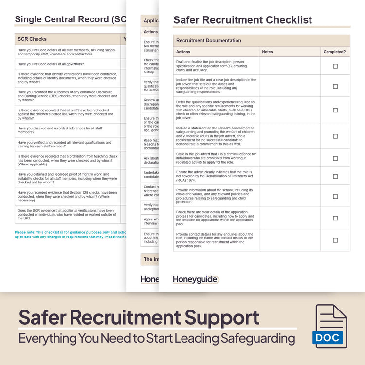 Safeguarding and Child Protection Policy Checklist | Honeyguide SLS ...