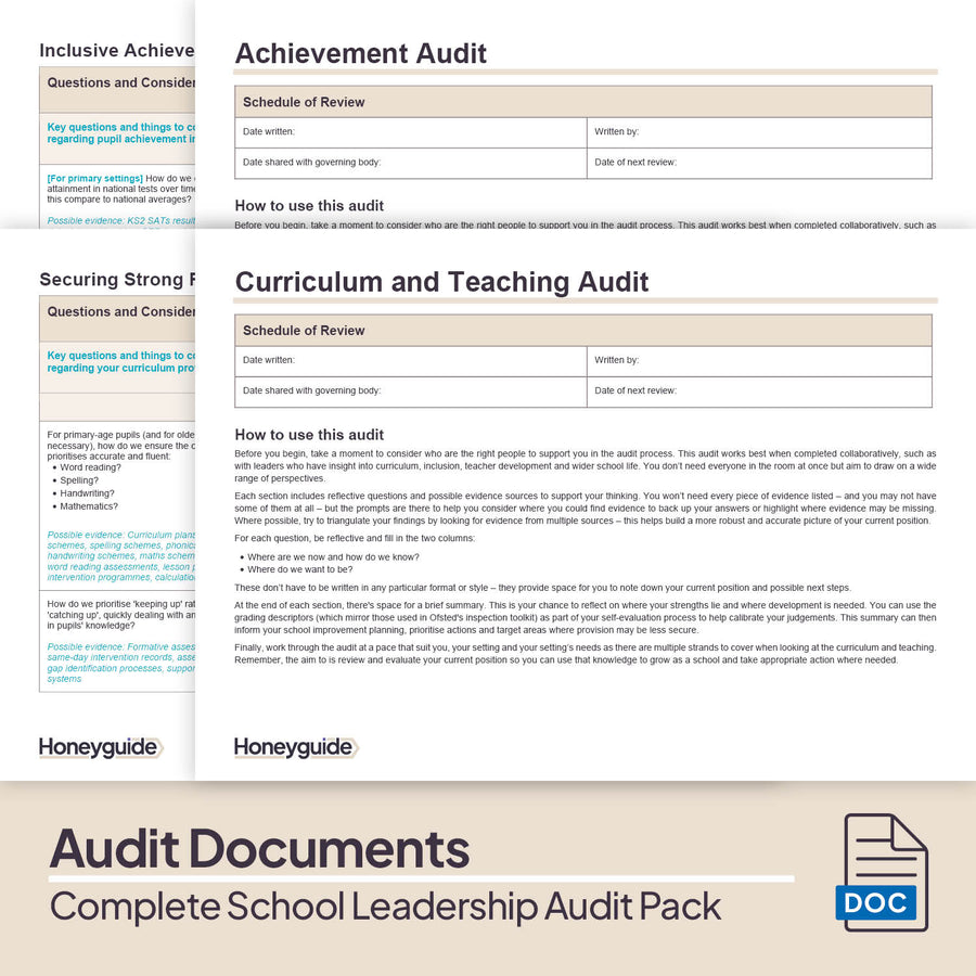 Early Years Audit Pack 2025 | EYFS Self-Evaluation Tools for School ...