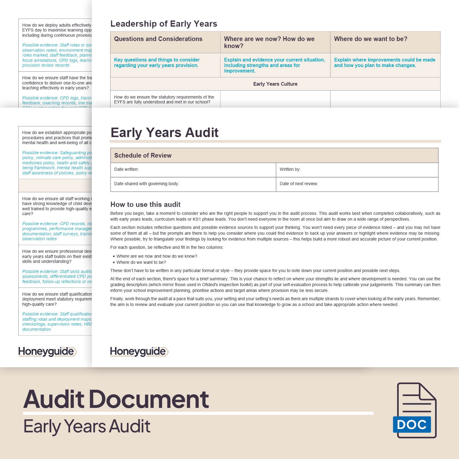 Early Years Audit Pack 2025 | EYFS Self-Evaluation Tools for School ...