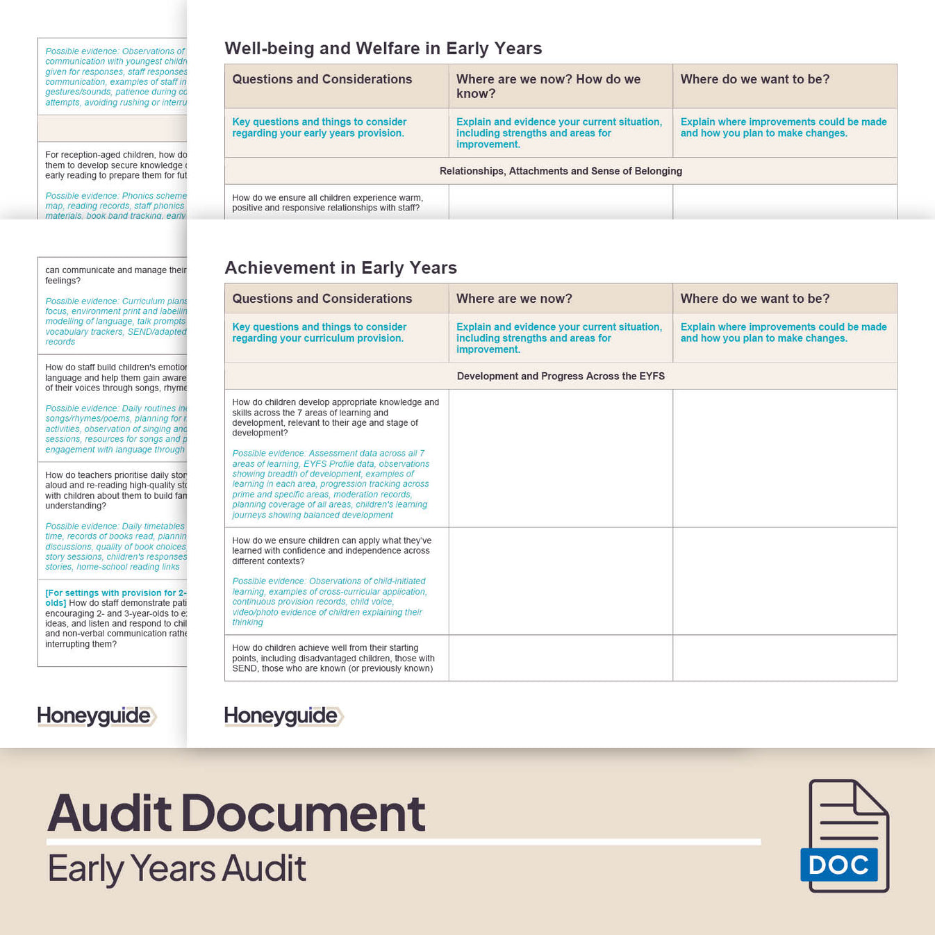 Early Years Audit Pack 2025 | EYFS Self-Evaluation Tools for School ...