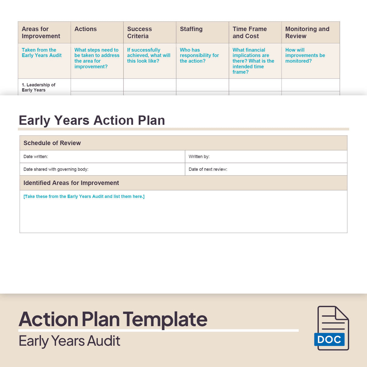 Early Years Audit Pack 2025 | EYFS Self-Evaluation Tools for School ...