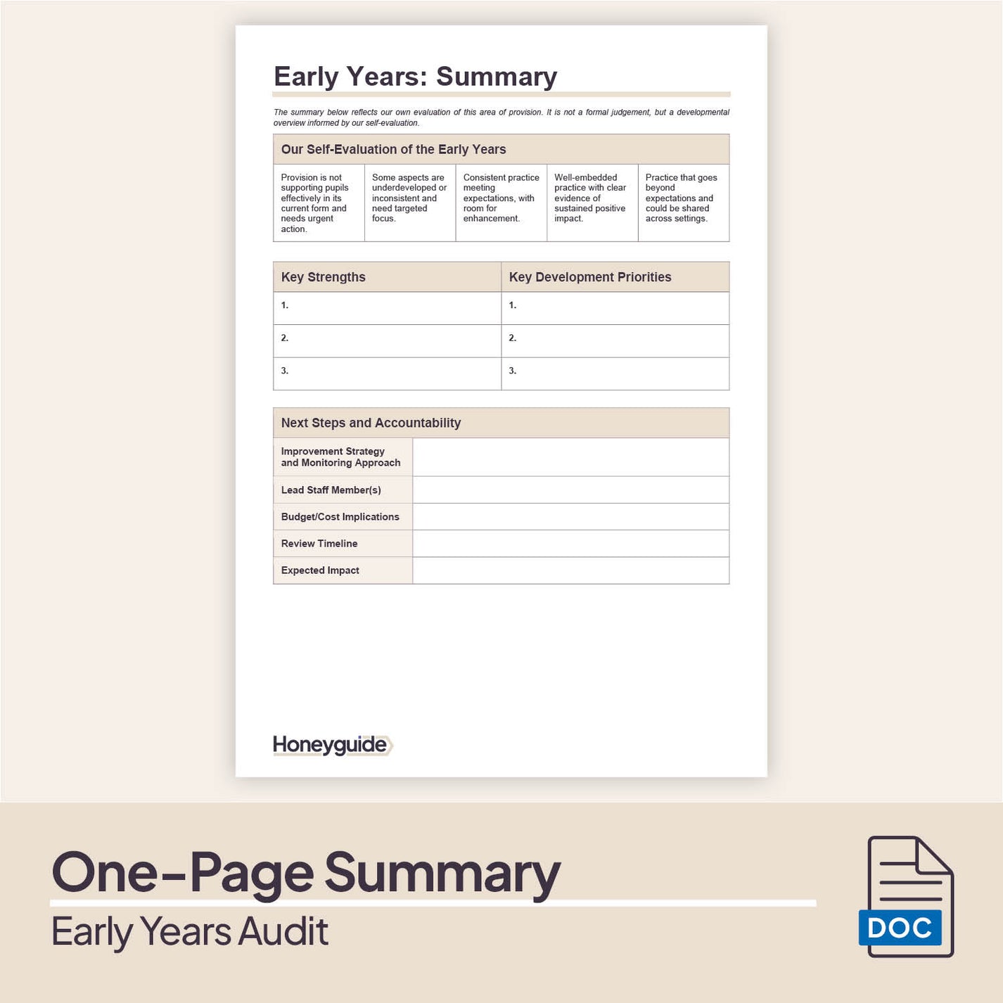 Early Years Audit Pack for Schools – EYFS Review and Improvement Tool ...