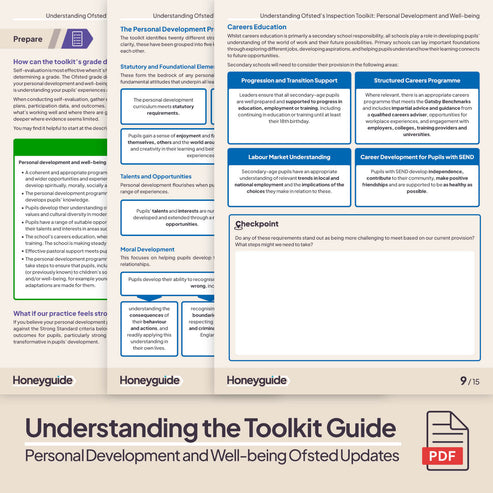 Ofsted School Inspection Toolkit 2025: Personal Development and Well ...