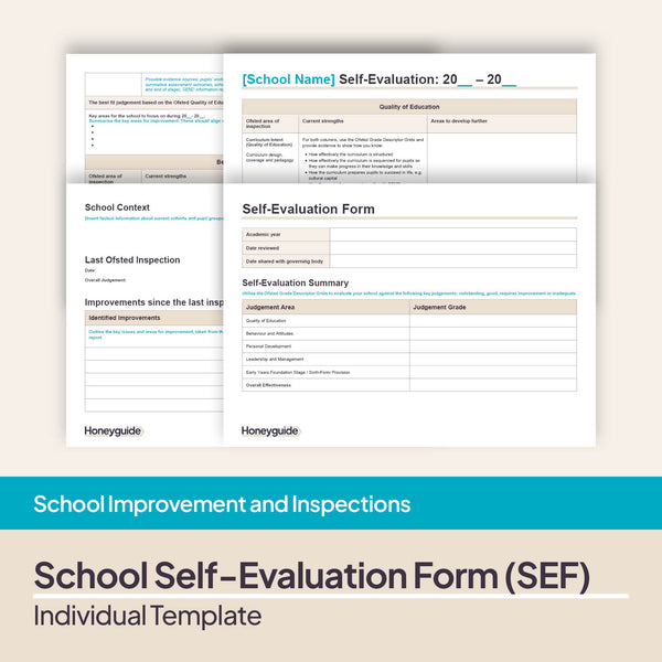 School Self-Evaluation Form (SEF) Template | Honeyguide SLS ...