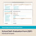 School Self-Evaluation Form Template | SEF Template Aligned to Ofsted ...