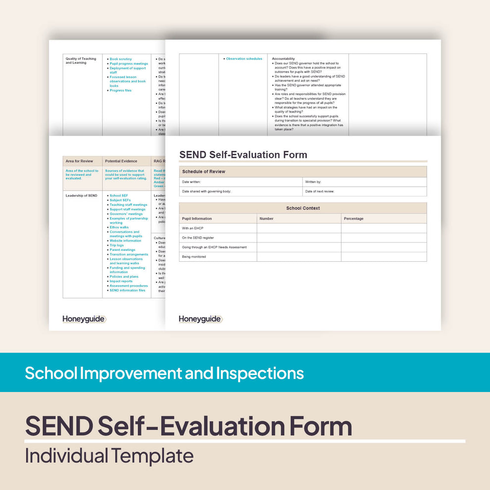 SEND Self-Evaluation Form Template for SENDCos | Honeyguide SLS ...