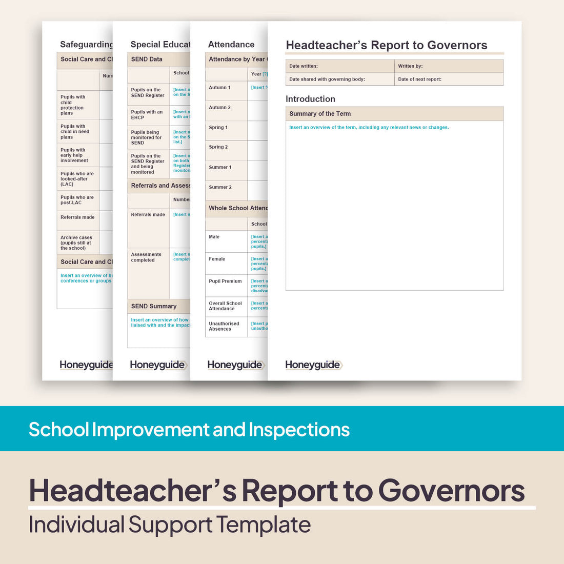Headteacher's Report to Governors Template | Honeyguide SLS ...