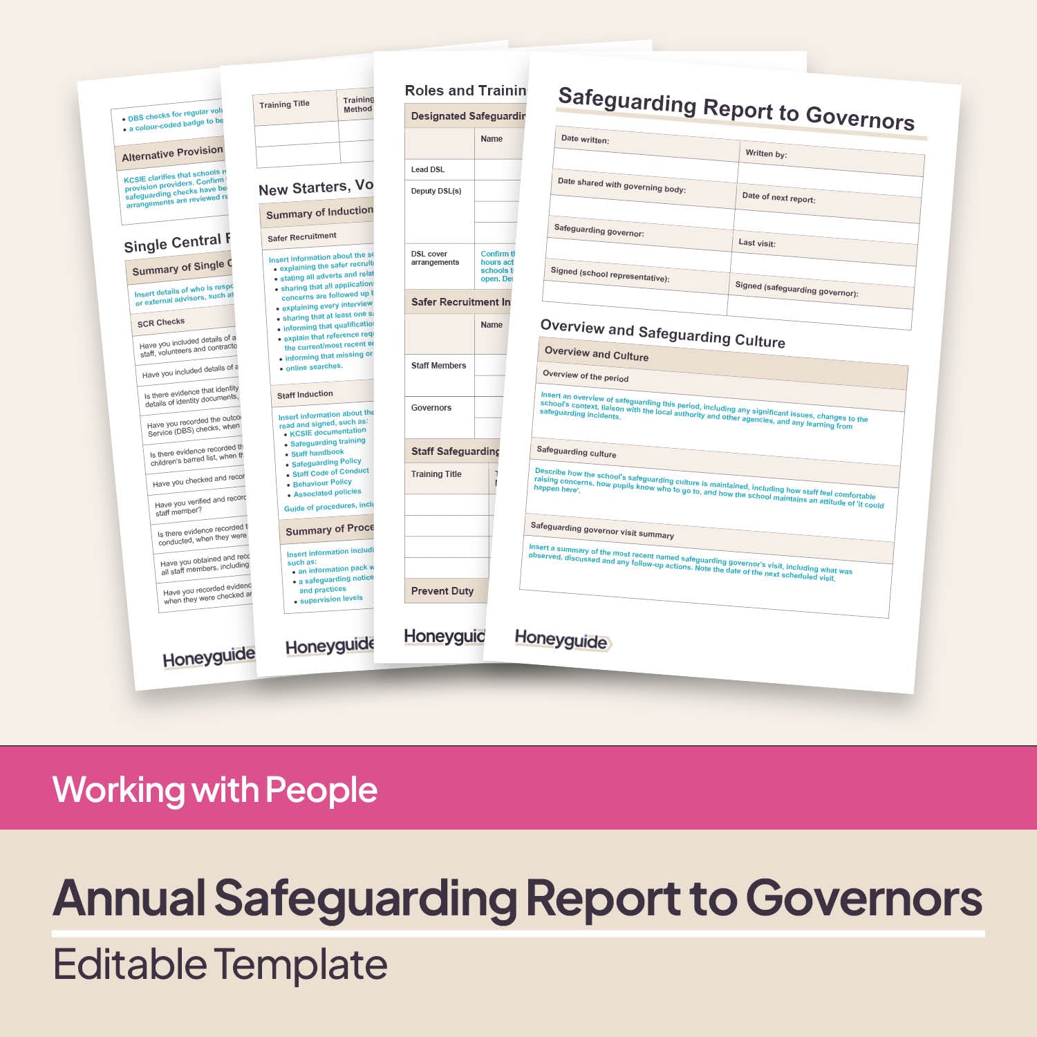 Annual Safeguarding Report to Governors Template | Honeyguide SLS ...