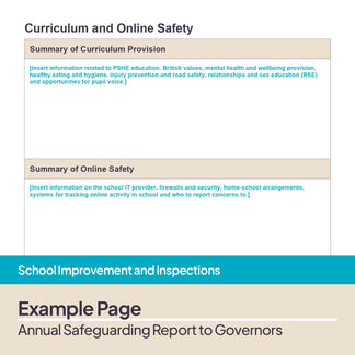 Annual Safeguarding Report to Governors Template | Honeyguide SLS ...