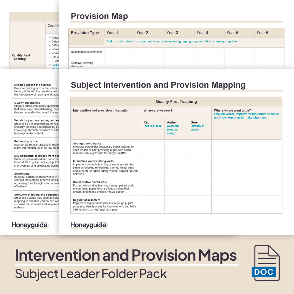 Subject Leader Folder Pack | Honeyguide School Leader Support
