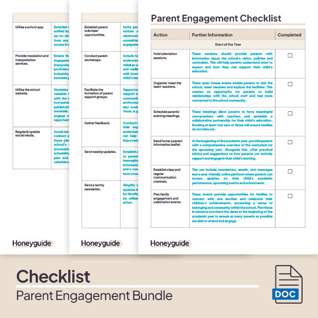 Parent Engagement Bundle | Honeyguide School Leader Support