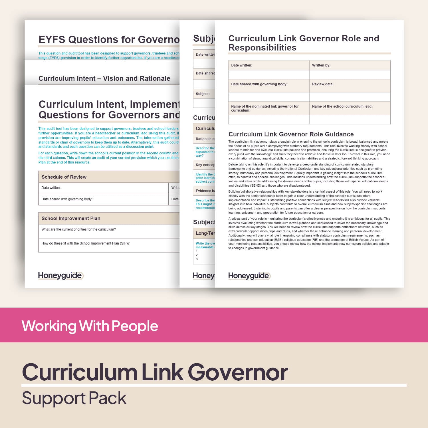 Curriculum Link Governor Support Pack – Questions, Reports & Role ...
