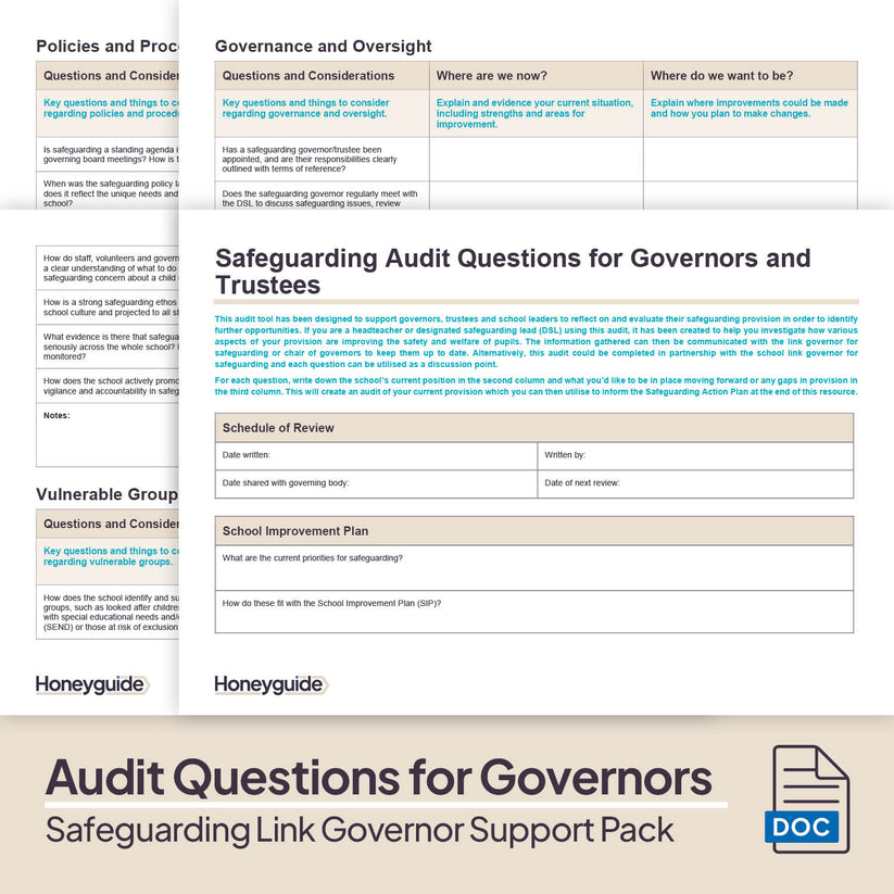 Safeguarding Link Governor Support Pack Honeyguide Sls Honeyguide School Leader Support