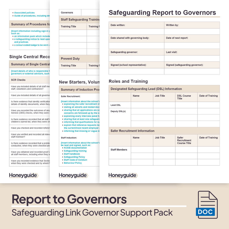 Annual Safeguarding Report to Governors Template | Honeyguide SLS ...