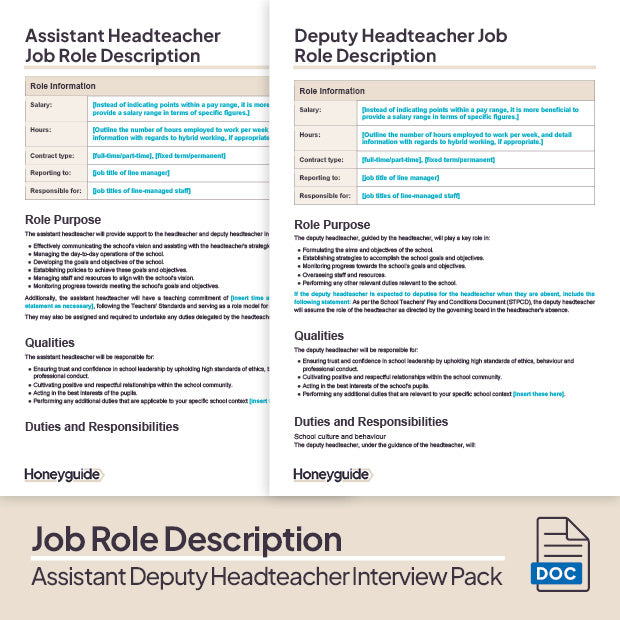 Assistant and Deputy Headteacher Interview Pack | Honeyguide SLS ...