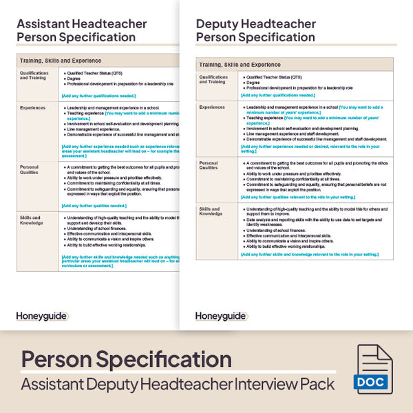Assistant and Deputy Headteacher Interview Pack | Honeyguide SLS ...