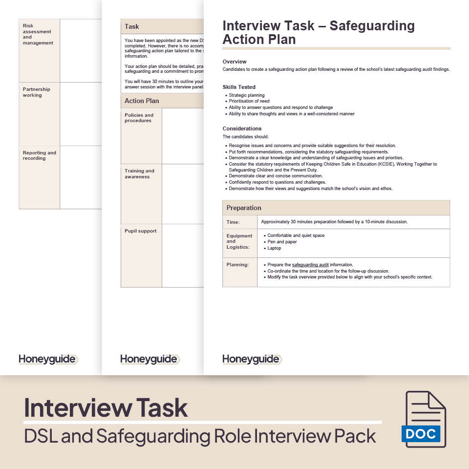 DSL and Safeguarding Role Interview Pack | Honeyguide SLS – Honeyguide ...