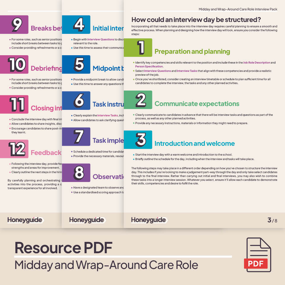 Midday and Wrap-Around Care Role Interview Pack | Honeyguide SLS ...