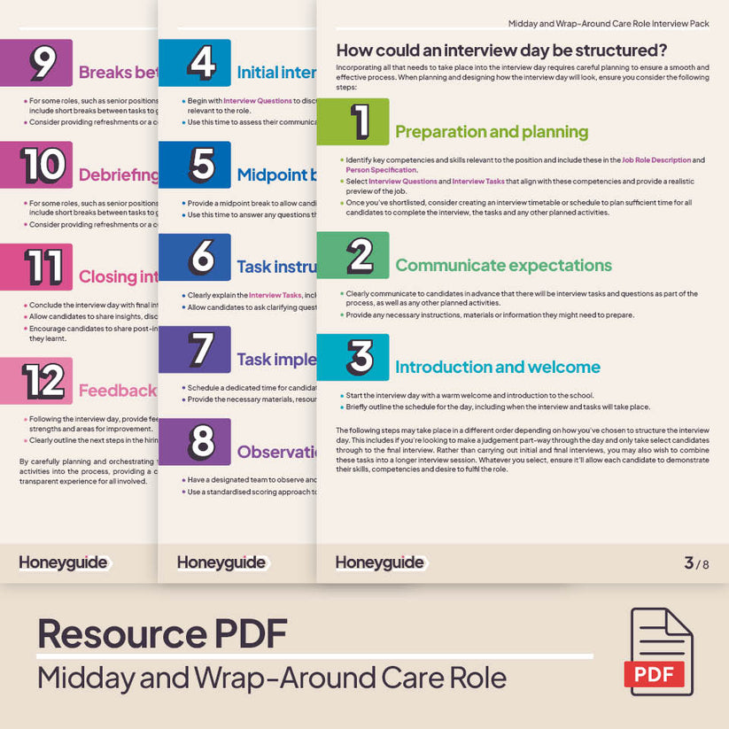 Midday and Wrap-Around Care Role Interview Pack | Honeyguide SLS ...