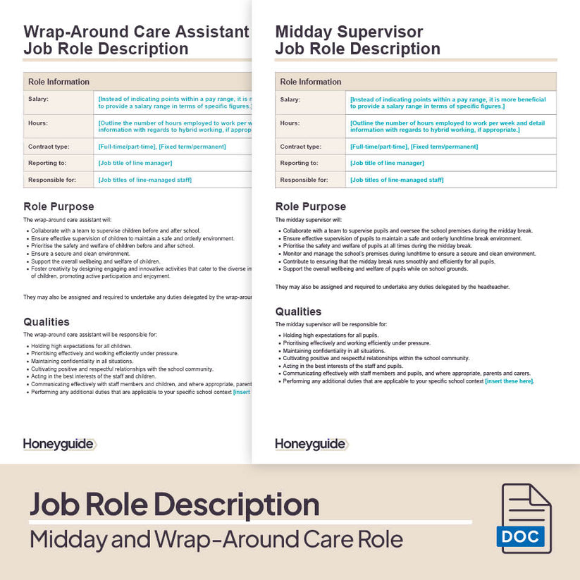Midday and Wrap-Around Care Role Interview Pack | Honeyguide SLS ...